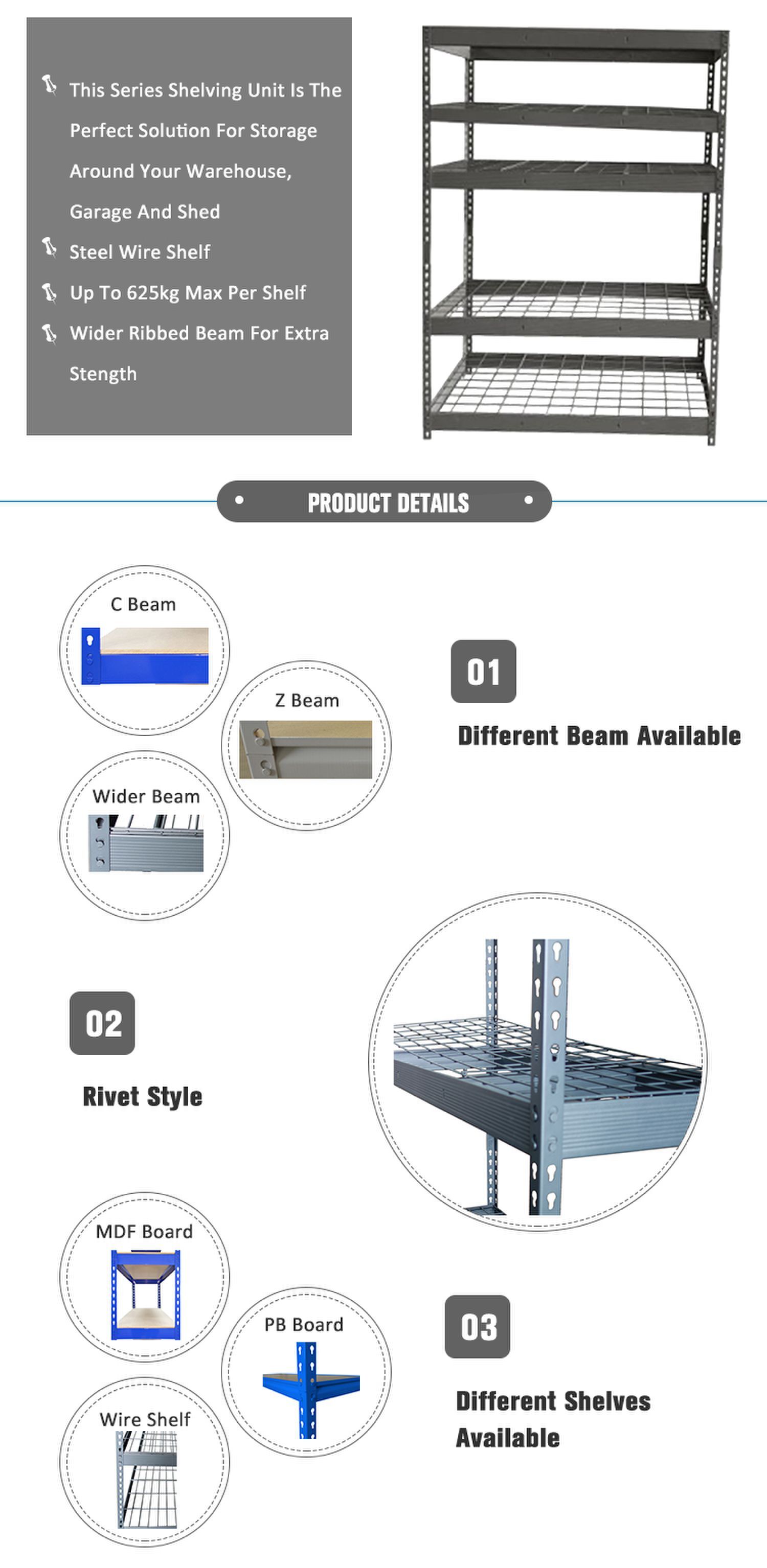 Buy Wholesale China Heavy Duty With 600kgs Capacity Longspan Steel ...
