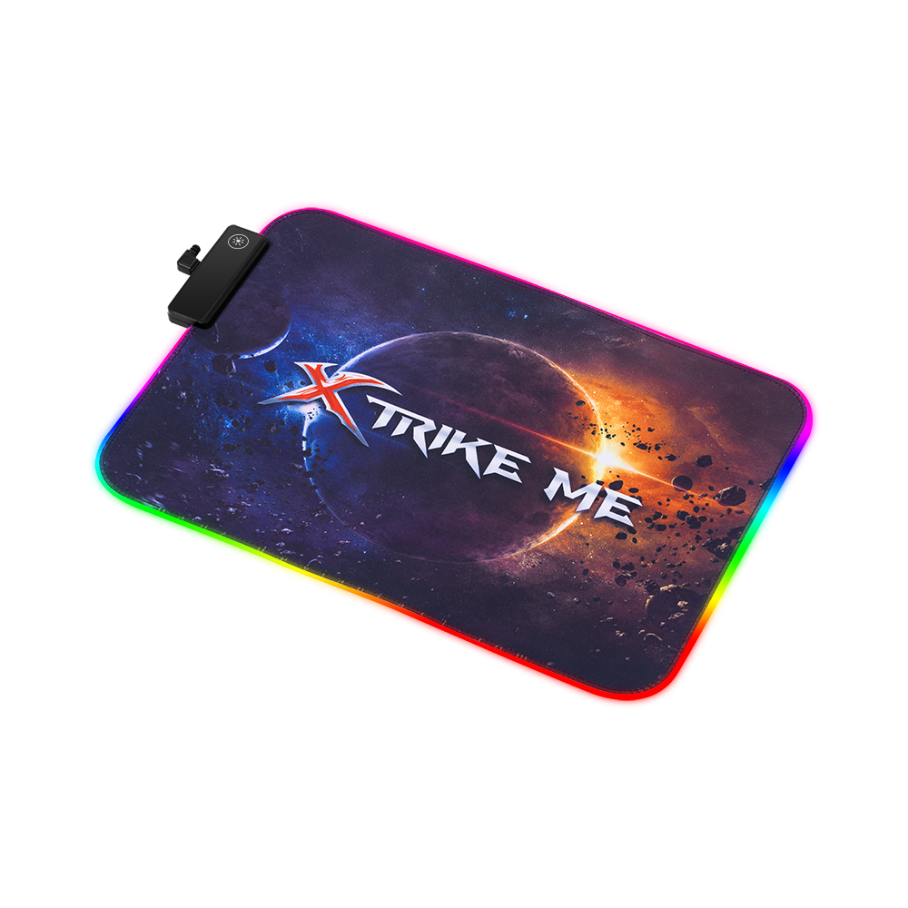 Xtrike Me Led Gaming Mouse Pad With Rgb Backlight, Water-proof Rubber Material, Middle Mouse Pad ...