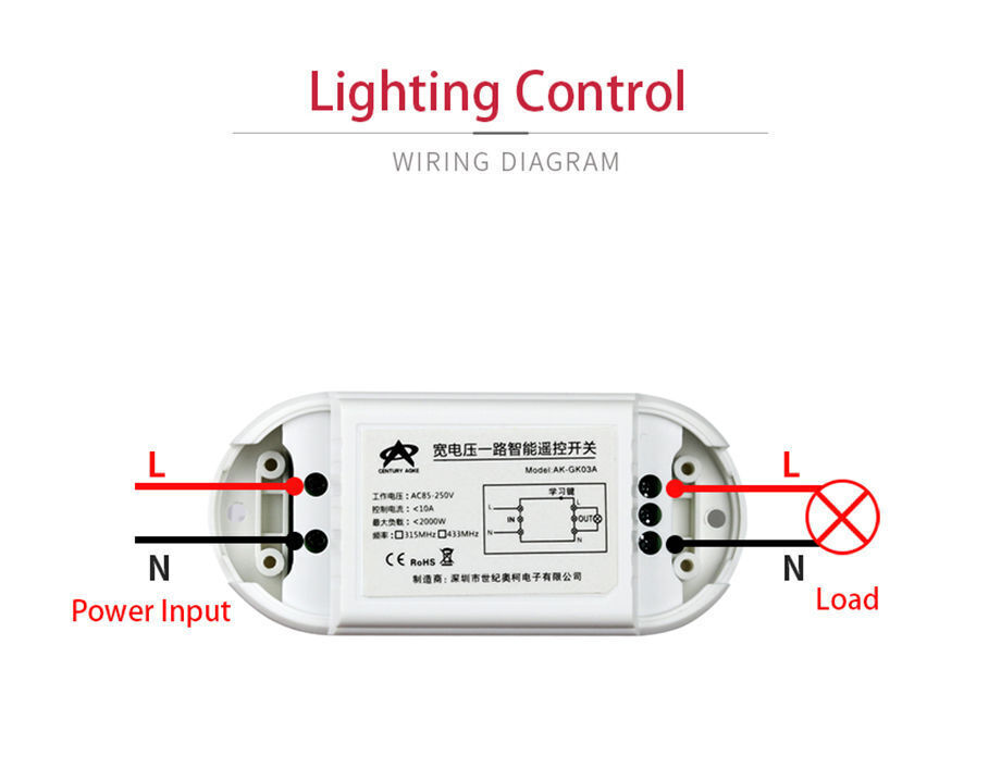 Three Way Zero Fire Line Single Control Intelligent Switch 433hz Remote ...