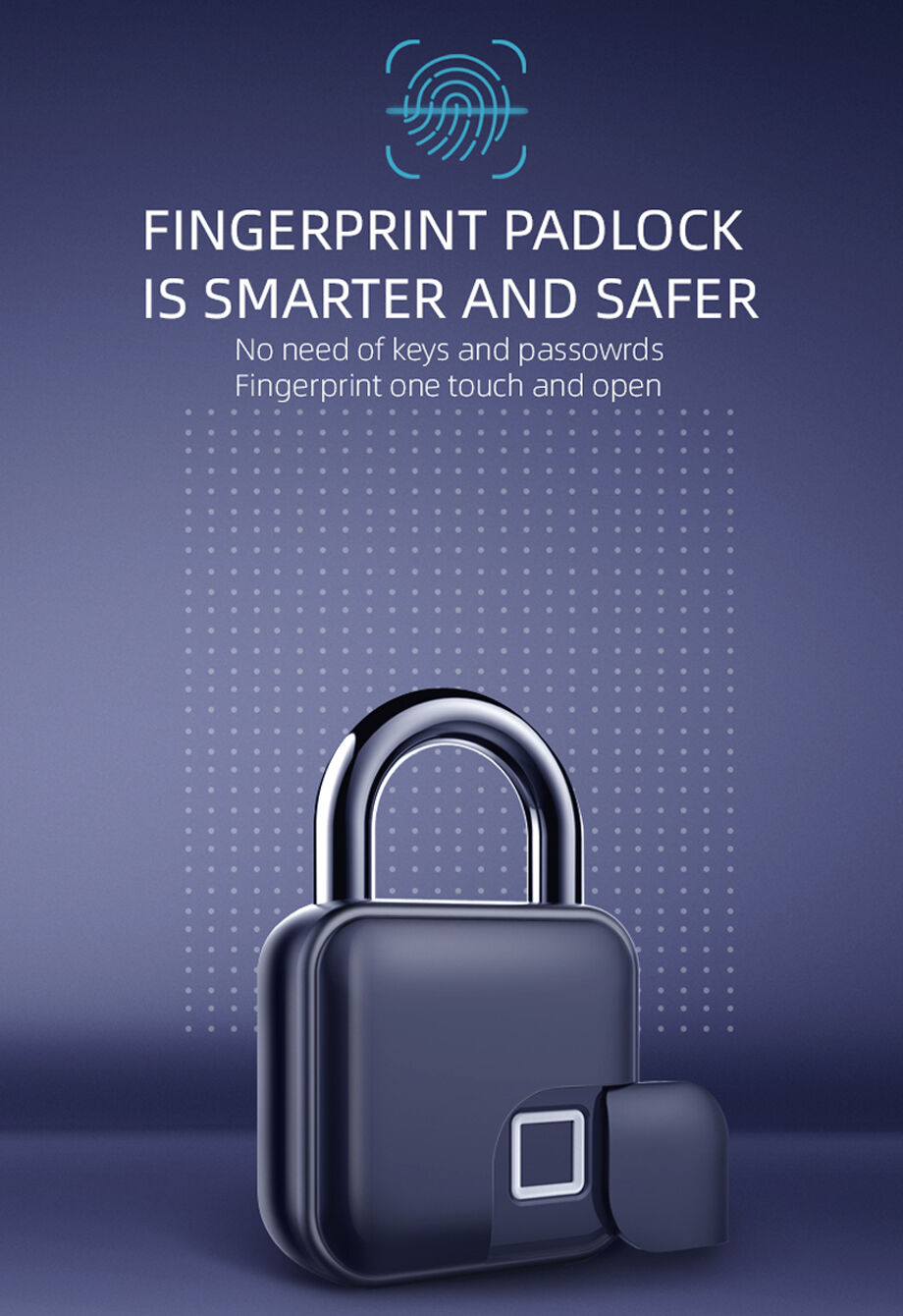 Keyless Circuits Padlocks Mini Door Lock Luggage Fingerprint Smart ...