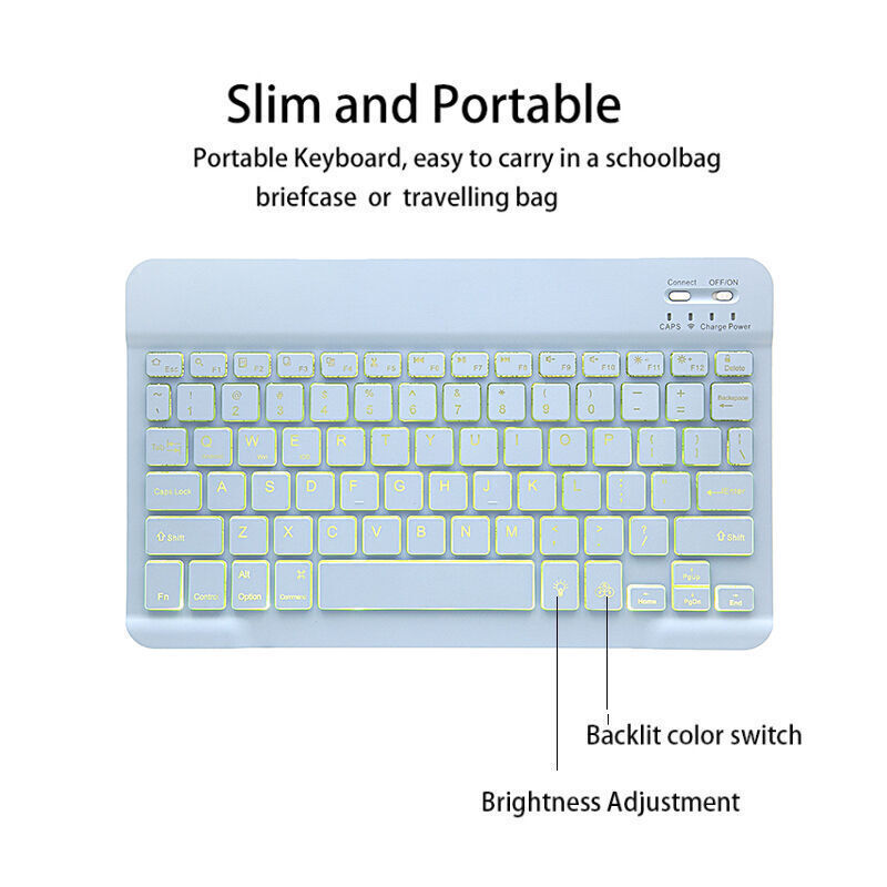 Oem Manufactuter Universal Slim Portable Bluetooth Rgb Backlit Keyboard ...