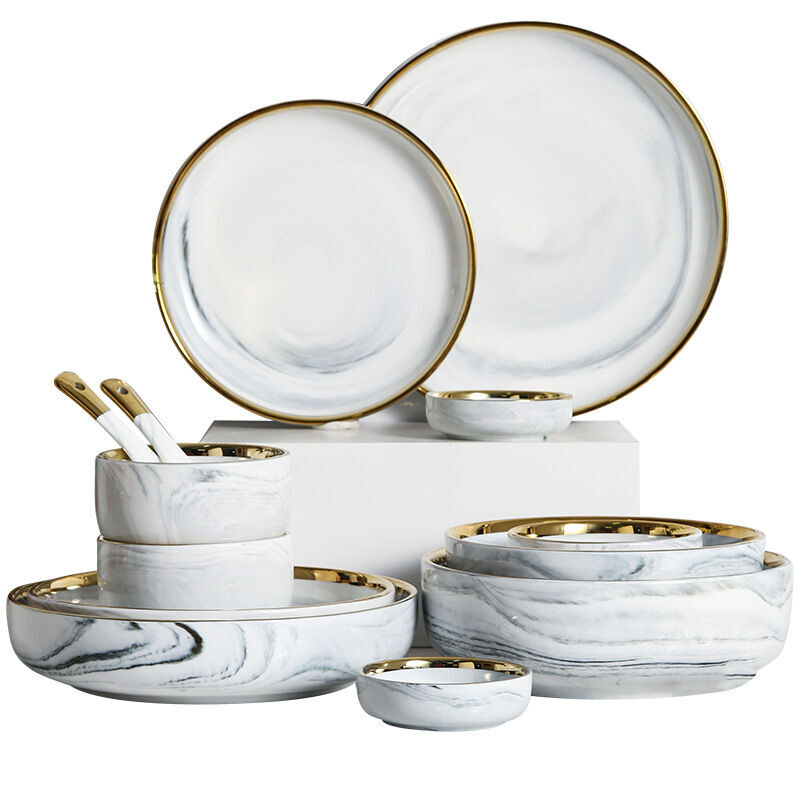 Buy Wholesale China Gold Dinnerware Sets, Plates And Bowls Sets For 4 ...