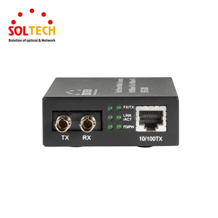 Buy Wholesale South Korea Soltech Ethernet Media Converter 100mbps Utp 1port + 100mbps Fiber St ...