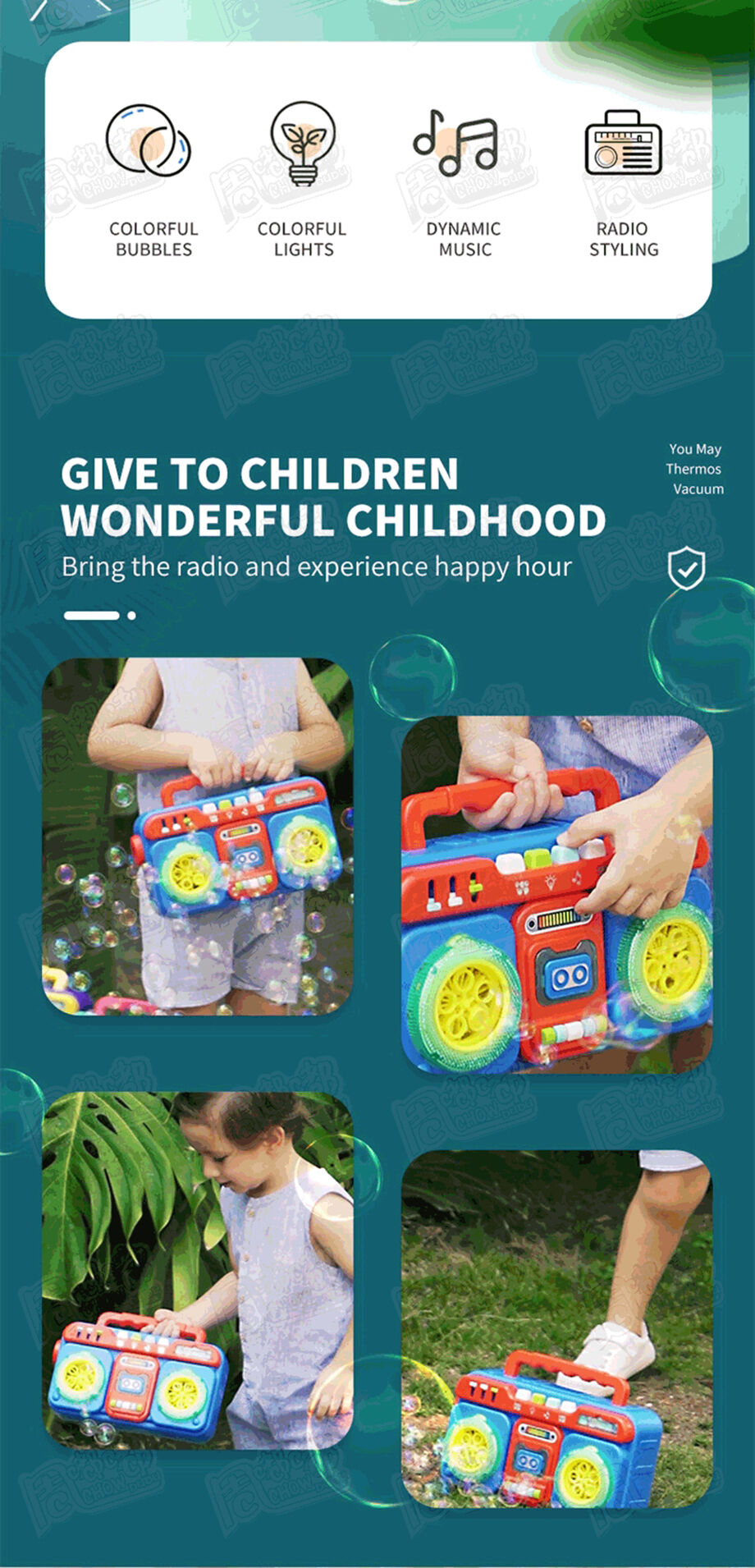 Buy Wholesale China Summer 2023 Chow Dudu New Bubble Toys With Music Bubbles Kids Favorite ...