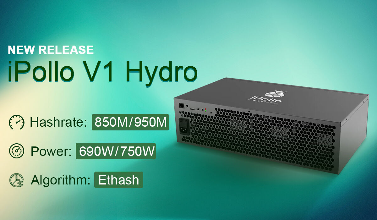 Buy Wholesale China Low Consumption Miner Ipollo V1 Hydro Etc Hashrate 850m 950m Power Waste ...