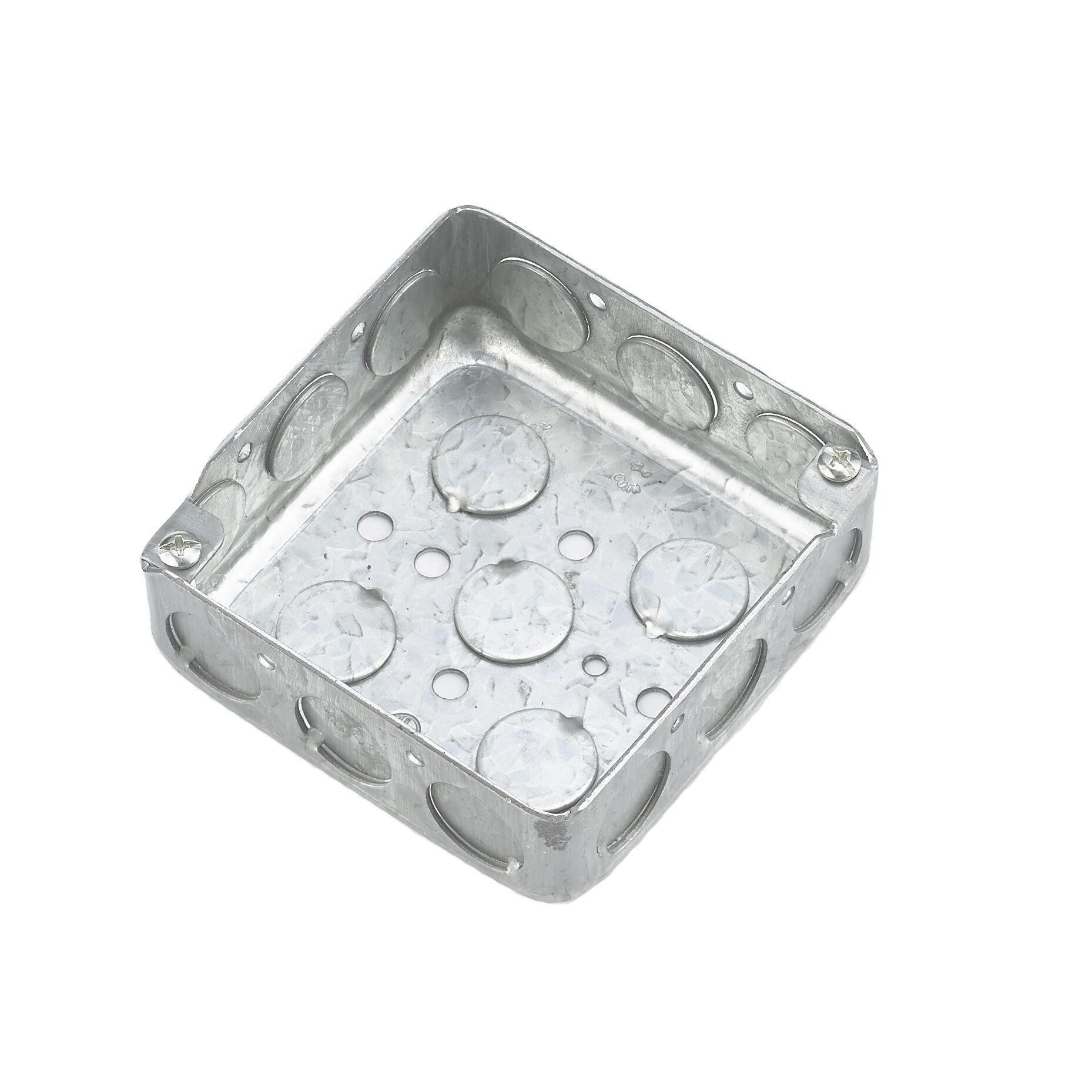 52151-1/2 Pre-galvanized Steel Square Box, 4-inch Box 1-1/2-inch Deep ...