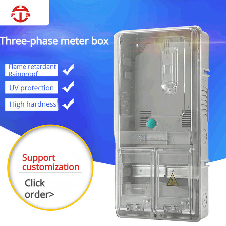 Three-phase 1 Transparent Plastic Meter Box Prepaid Card Electronic ...