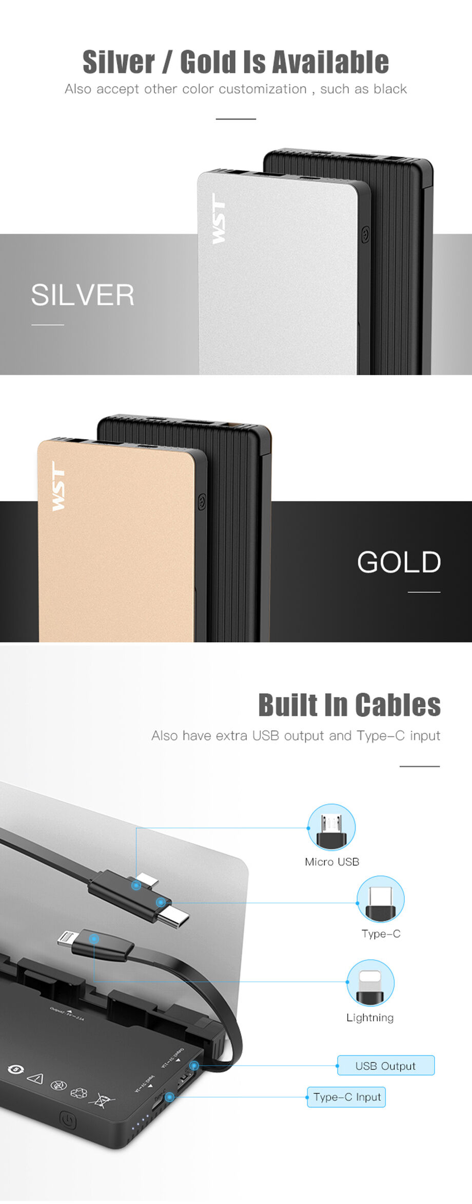 Customized Logo Oem Odm Public Sharing Office Mobile 8000mah Metal ...