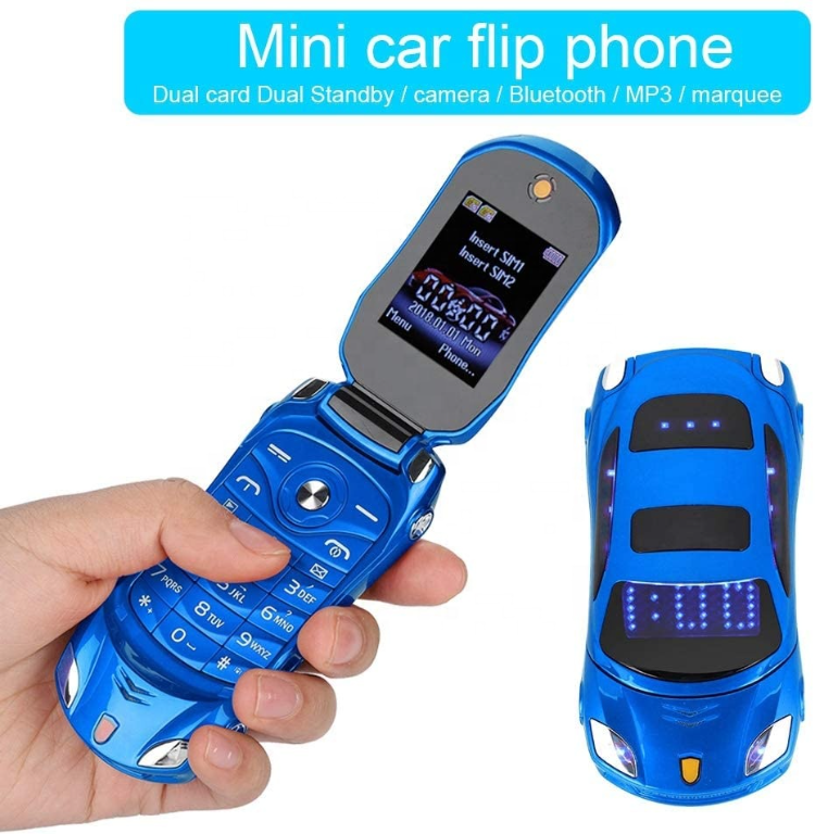 2020 Student Flip Phone For Ferrari Car-shape Flip Keypad Car Model ...