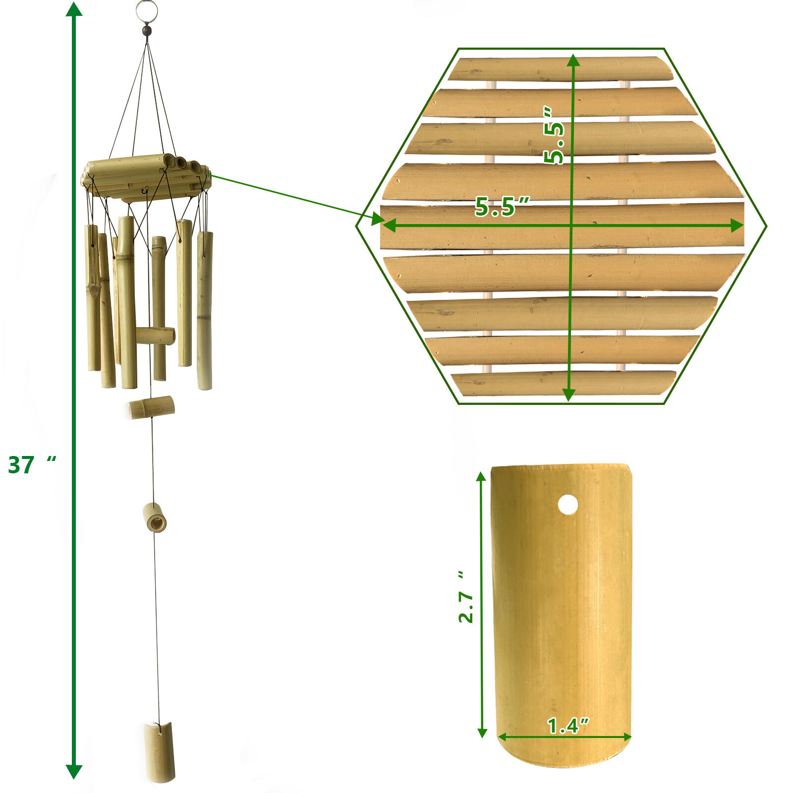 Bulk Buy China Wholesale Wood Bamboo Wind Chimes, Deep Tone Bamboo Wind ...
