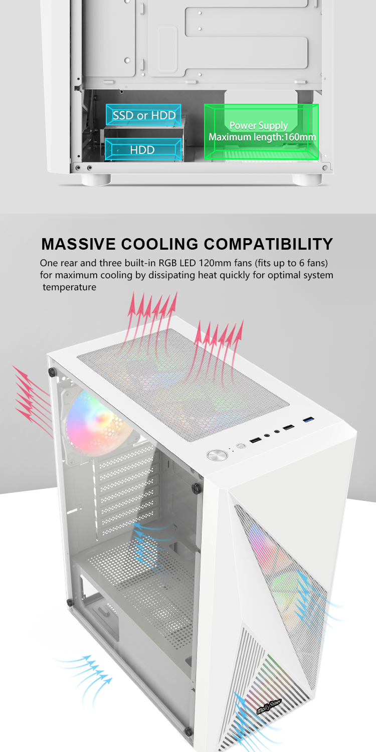 Bulk Buy China Wholesale R12 White Gaming Cabinet Cpu Case Supporting ...