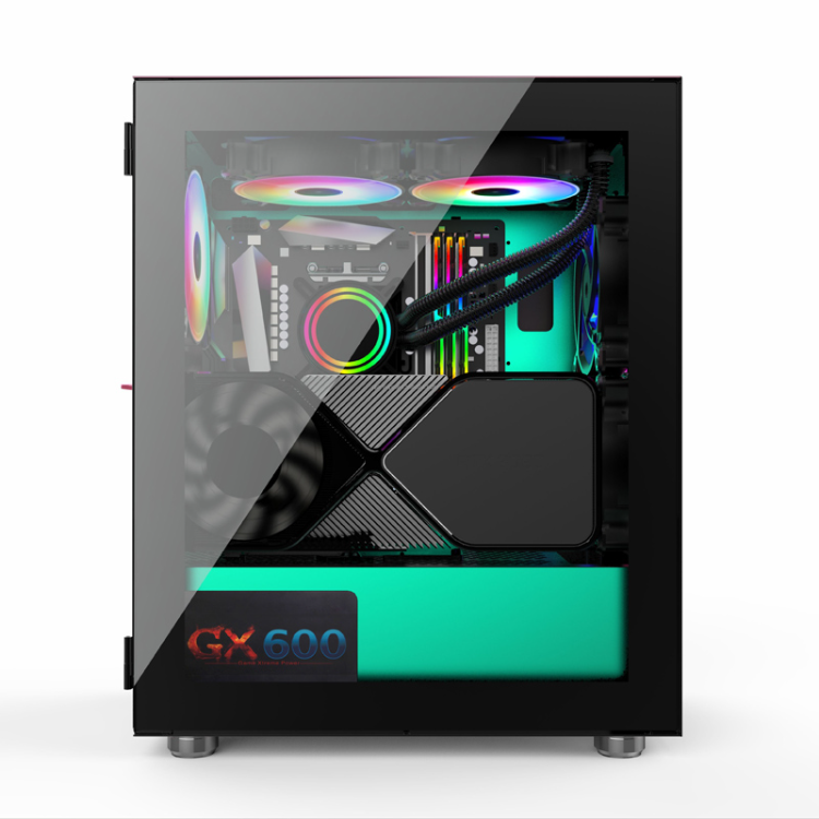 V650 Green Private Design Of Green Computer Box Pc Case For Gamer With ...