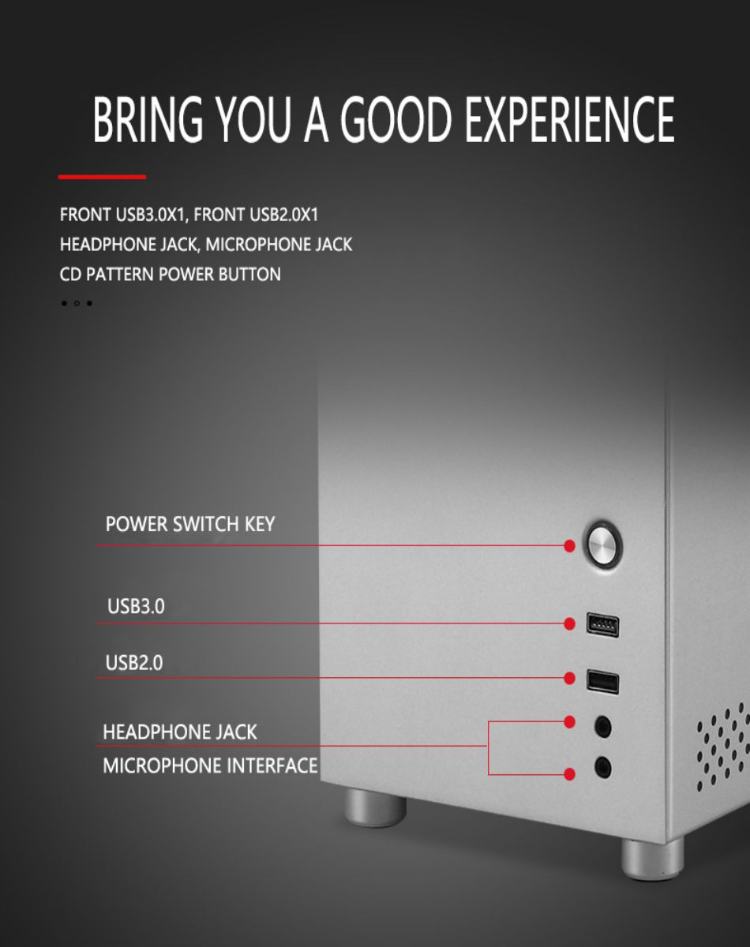 Custom Matx Mainboard Mini Itx Case Htpc Aluminum Pc Micro Atx Case ...