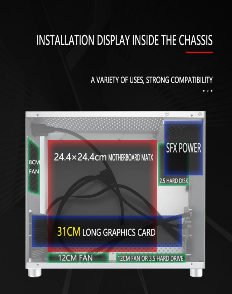 Custom Matx Mainboard Mini Itx Case Htpc Aluminum Pc Micro Atx Case ...