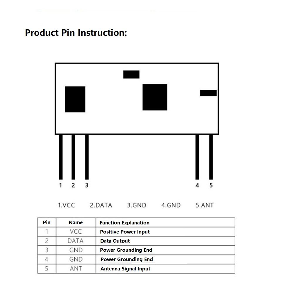 Rxb8 315mhz Wireless Rf Ask Rx Superheterodyne Receiving Module High ...