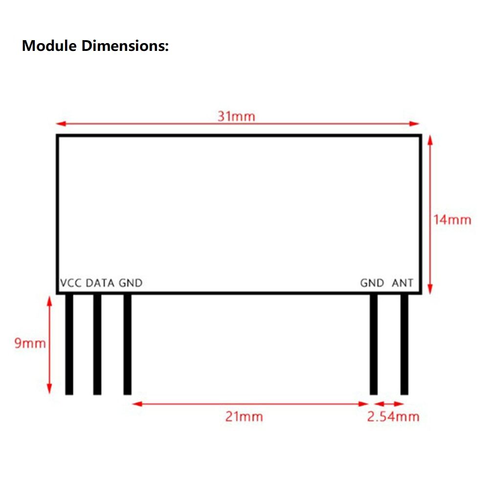 Rxb8 315mhz Wireless Rf Ask Rx Superheterodyne Receiving Module High ...