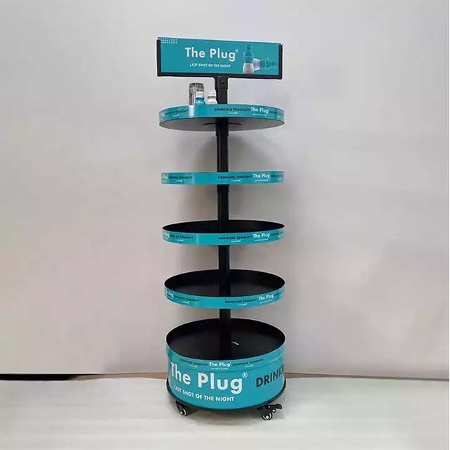 Retail Store Cider Display Cube Wood Display Stand For Beverage ...