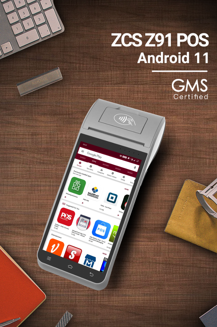 Zcs Z91 Wireless Data All In One Android Custom Pos Systems Offline ...