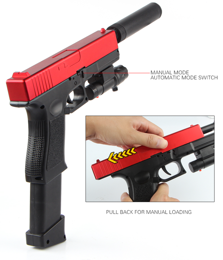 Glock Water Beads Gel Bullet Ammo Gun Blast Kit Electric Splatter Gel ...