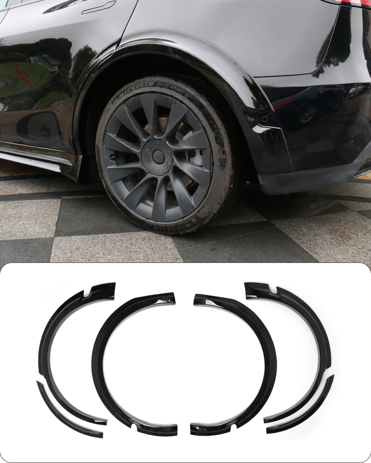 For Tesla Model Y Tesla Model Y Body Kit Front Lip Bumper Rear Lip Side ...