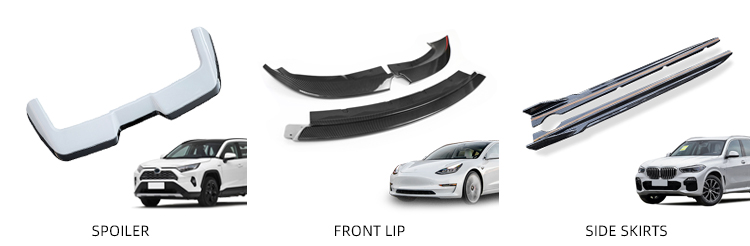 For Tesla Model Y Tesla Model Y Body Kit Front Lip Bumper Rear Lip Side ...