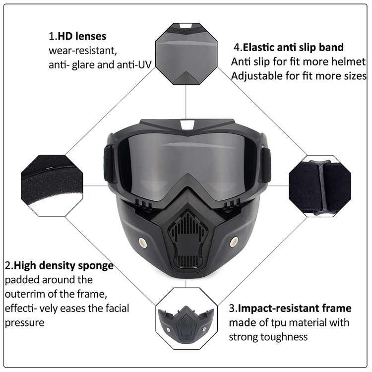 Windproof Custom Design Dirt Bike Atv Off Road Racing Motorcycle Goggle ...