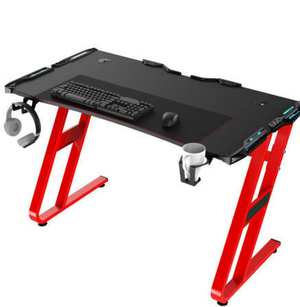 Gaming Pc Desk Rgb Led Lights Computer Gaming Desk Table Gaming Table ...