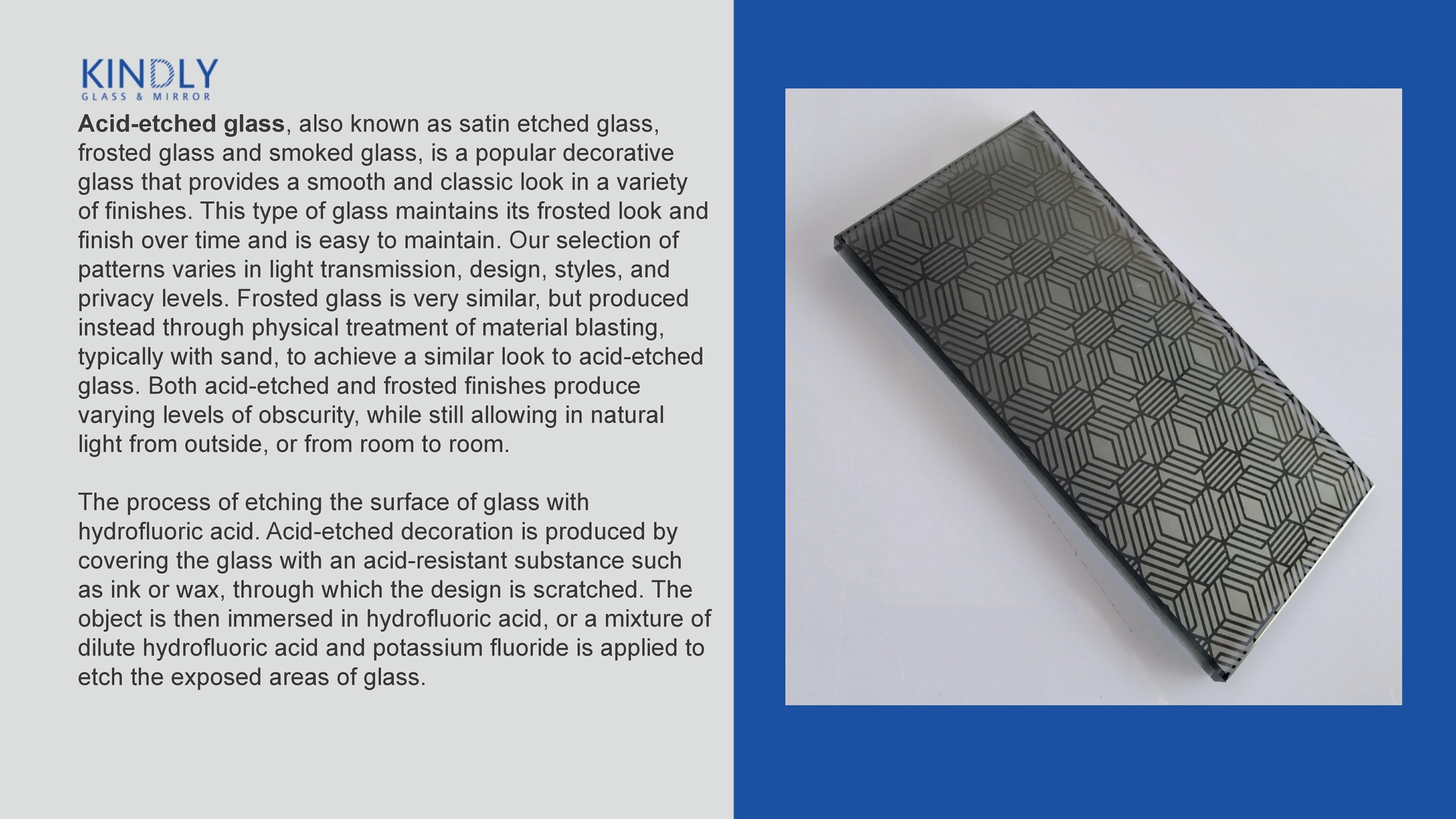 Buy Wholesale China Patterned Acid Etched Glass Different Design Oem And Acid Etched Glassfrosted