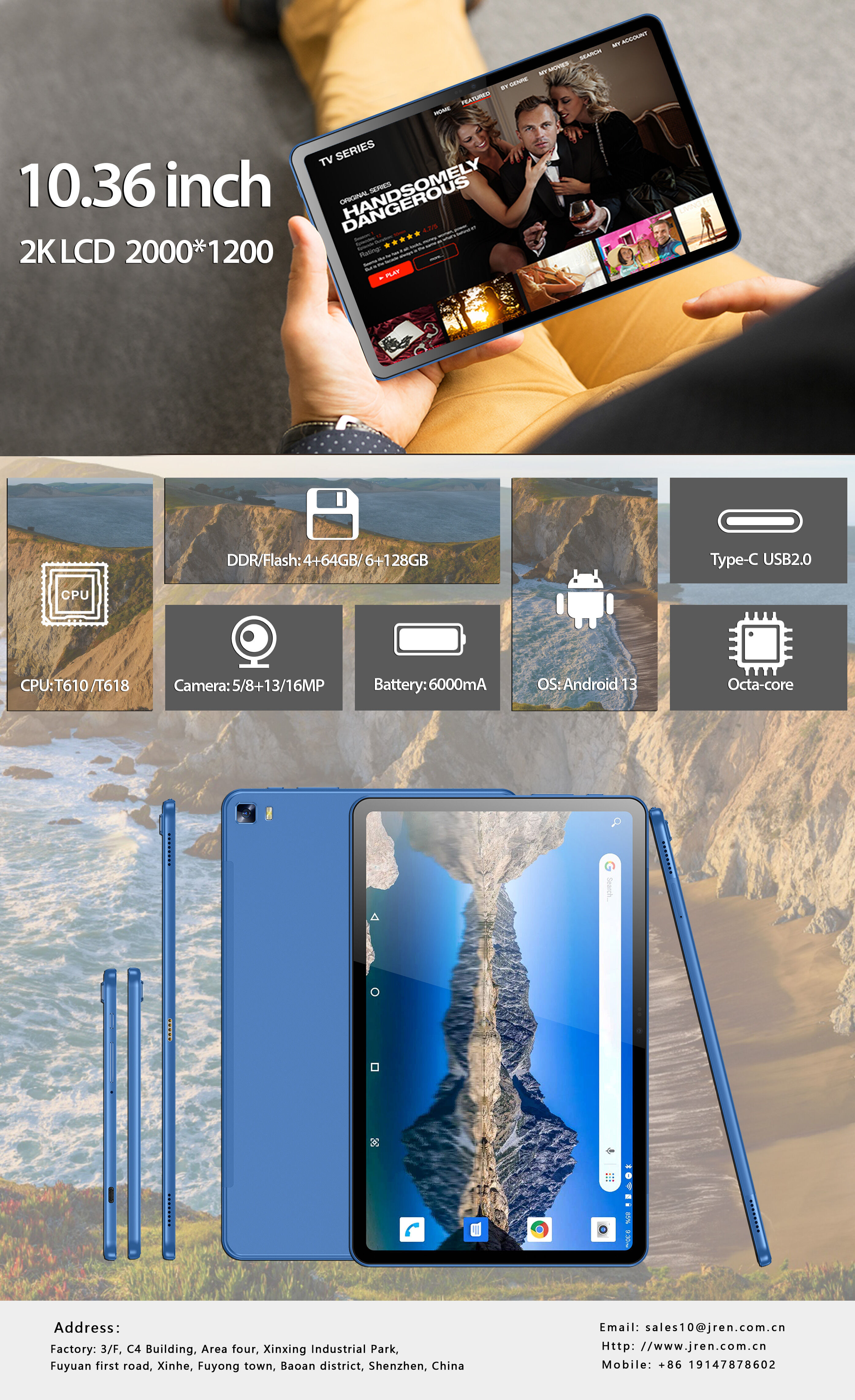 Buy Wholesale China Oem 10.36 Inch Android Tablet Pc With T610 Octa ...