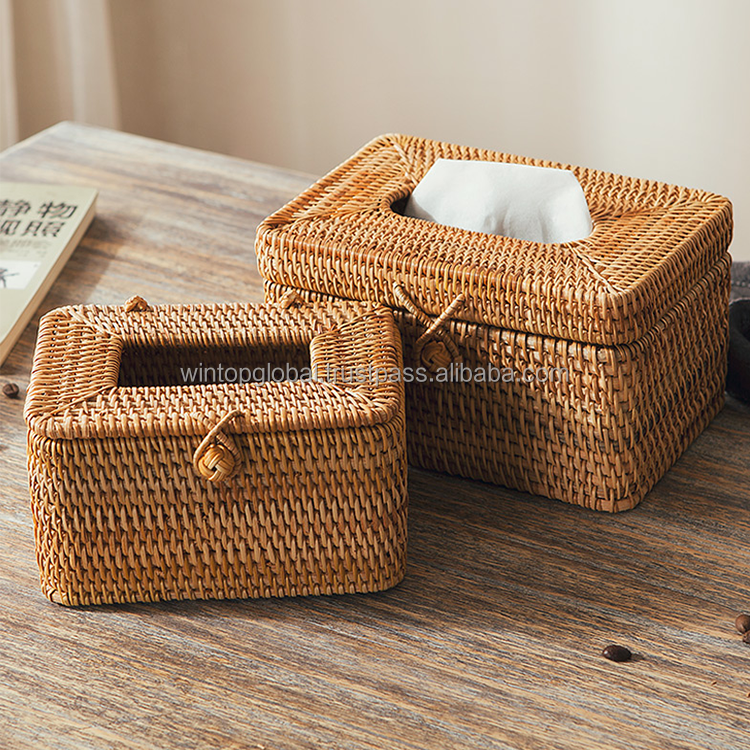 Bulk Buy Vietnam Wholesale Square Unique Wicker Rattan Tissue Box ...
