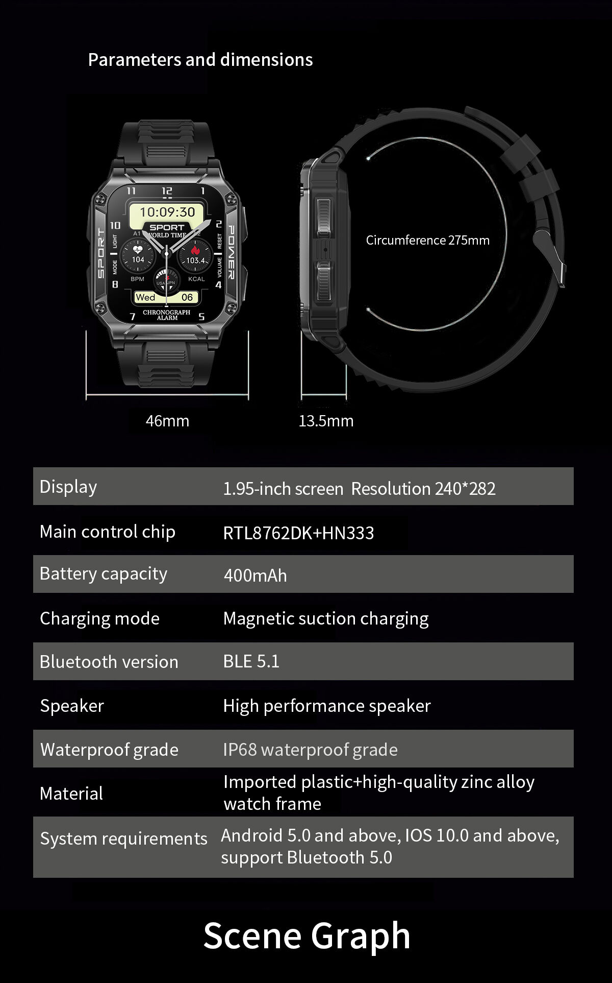 Bulk Buy China Wholesale Nx6 Bluetooth Call Smart Watch 1.95 Inch ...