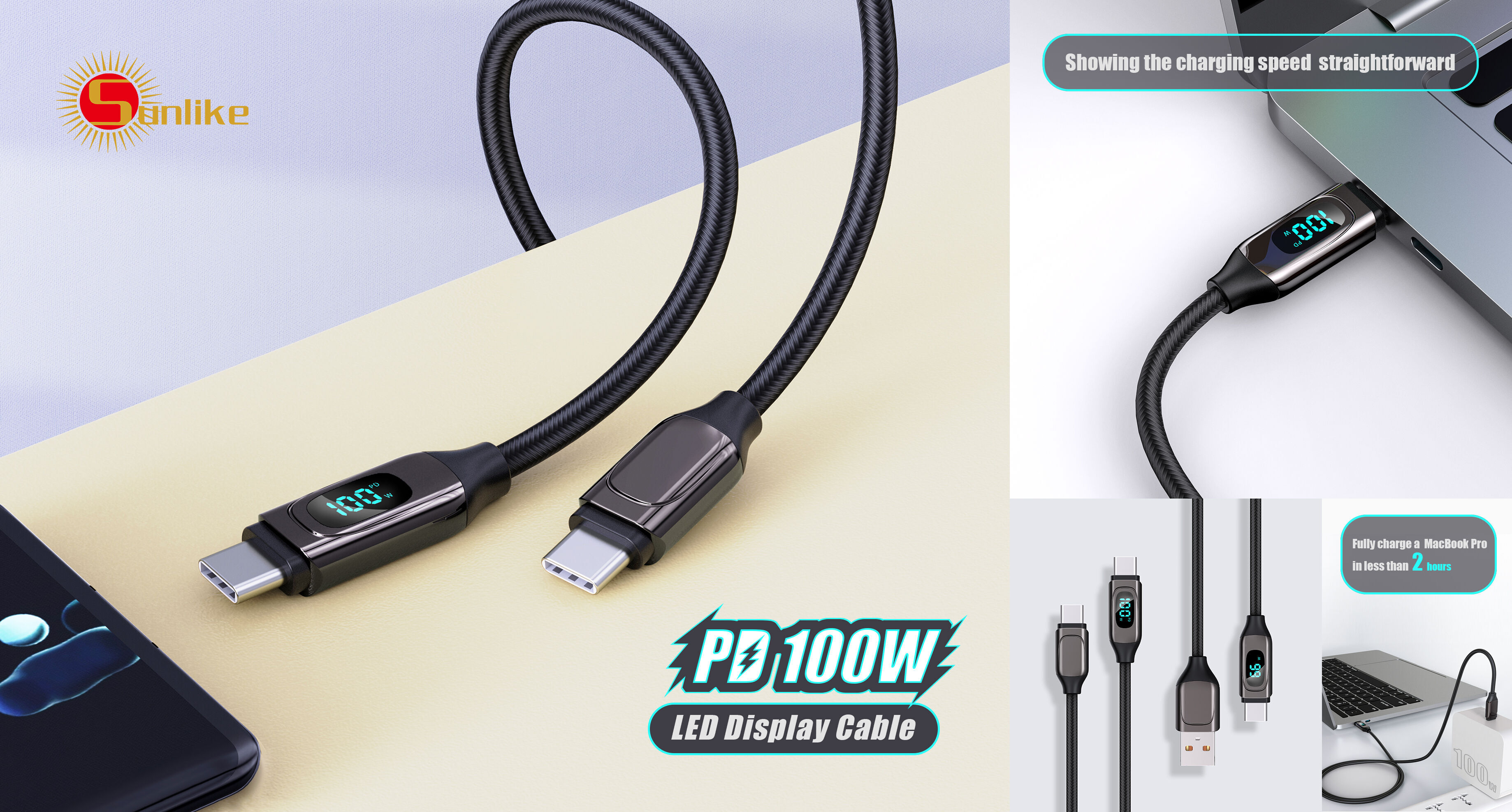 Cable Supplier,sunlike Led Display Cable,showing The Charging Power ...