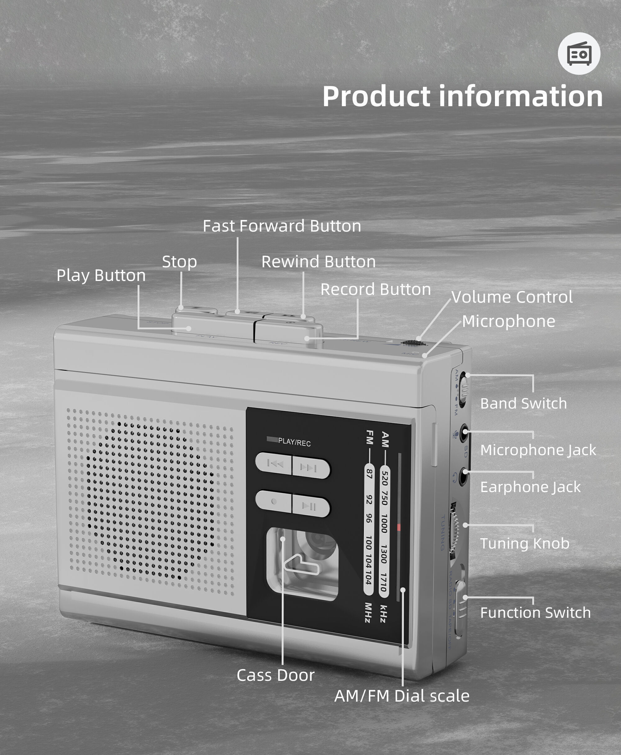 Custom Logo Gift Oem Odm Super Portable Walkman Cassette To Mp3 ...