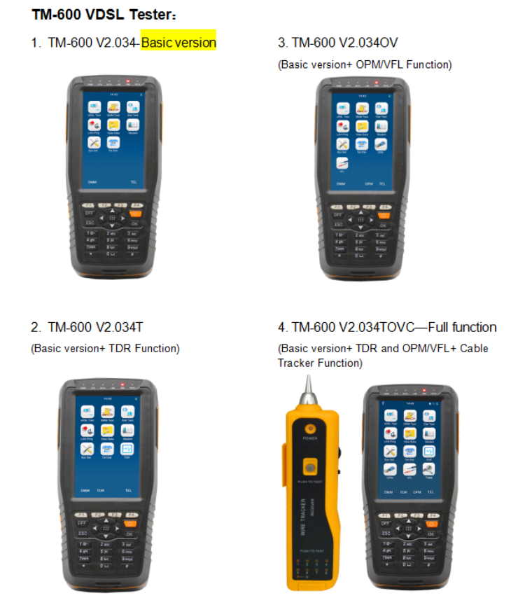 Buy Wholesale China Tm600 Handheld Network Cable Line Analyzer Vdsl ...