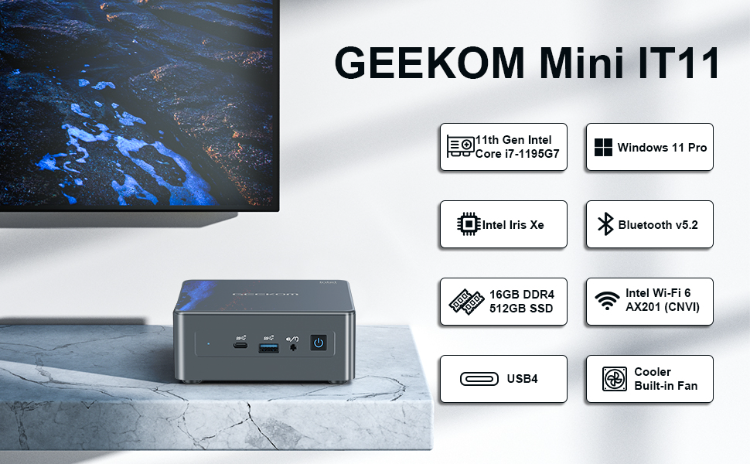 Mini Pc I7-1195g7 Win 11 Pro 8k Ddr4 M.2 Ssd With Fan Pc Computer Mini ...