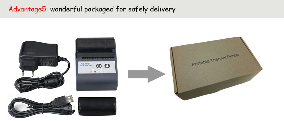 Buy Wholesale China 58mm Mini Portable Thermal Printer Usb+bt Interface Wireless Handheld Mobile ...