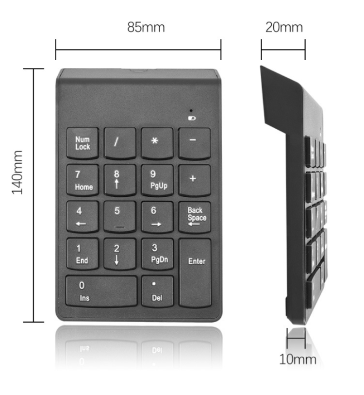 Portable Mini 2.4g Wireless Usb Slim Numeric Keypad Calculator For ...