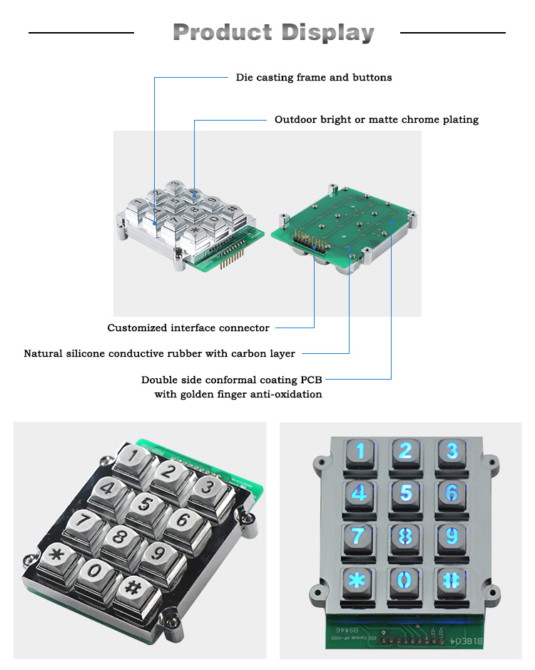 12 Keys Numeric Keypadintercom Keypad Access Control System Keypad Intercom Keypad Access 3473