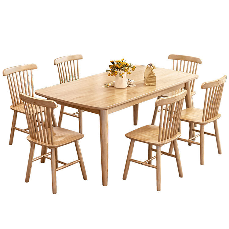 Buy Wholesale China Oem Customized Rectangular Solid Wood Tables 4 Chairs Wooden Modern Dining ...