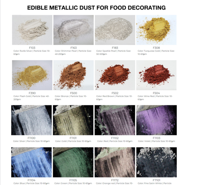 Food Grade Gold Pigmens Luster Edible Gold Dust For Bakery Food Cake ...