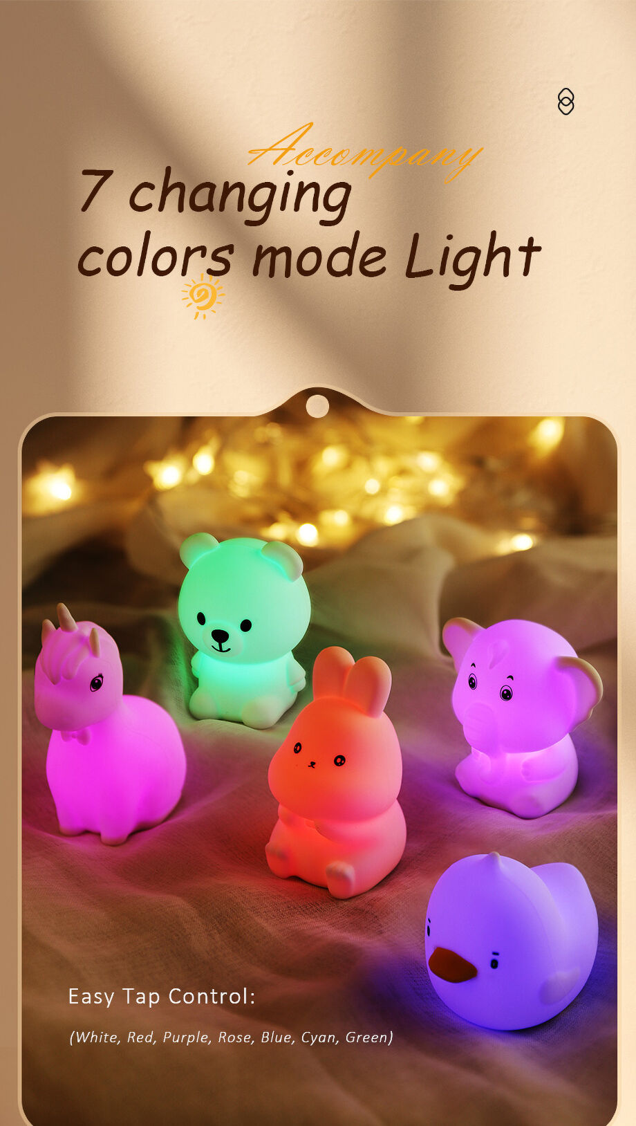 Buy Wholesale China Mini Clap Light Cartoon Colorful Night Light ...