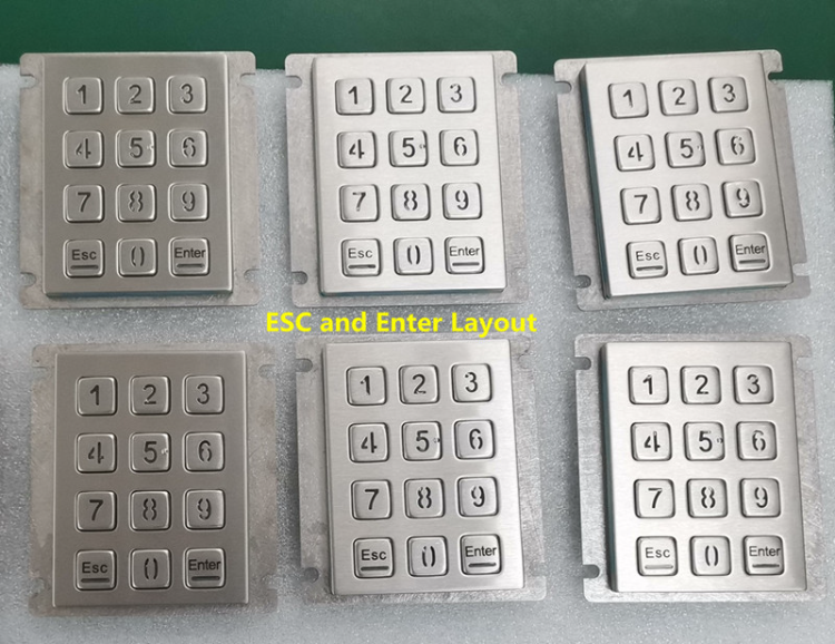 12 Keys Waterproof Rugged Stainless Steel Backlit Matrix Usb Ip65 Kiosk ...