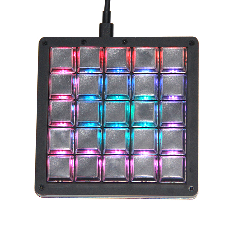 Wenjun Gaming Lol Diy Keycap 25 Key Qmk Keypad Type C Macro Game Designer Edit Mini Macropad 5x5 ...