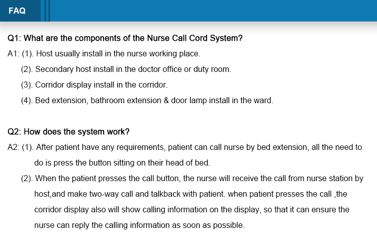 Buy Wholesale China Ward Nursing Intelligent Wired Nurse Console ...