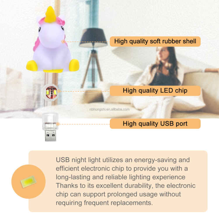 Buy Wholesale China Usb Portable Decorative Lamp Unicorn Plug In Mini ...