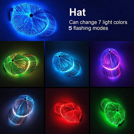 Buy Wholesale China Led Cap Luminous Baseball Hat 7 Colors Glow Hat Usb ...
