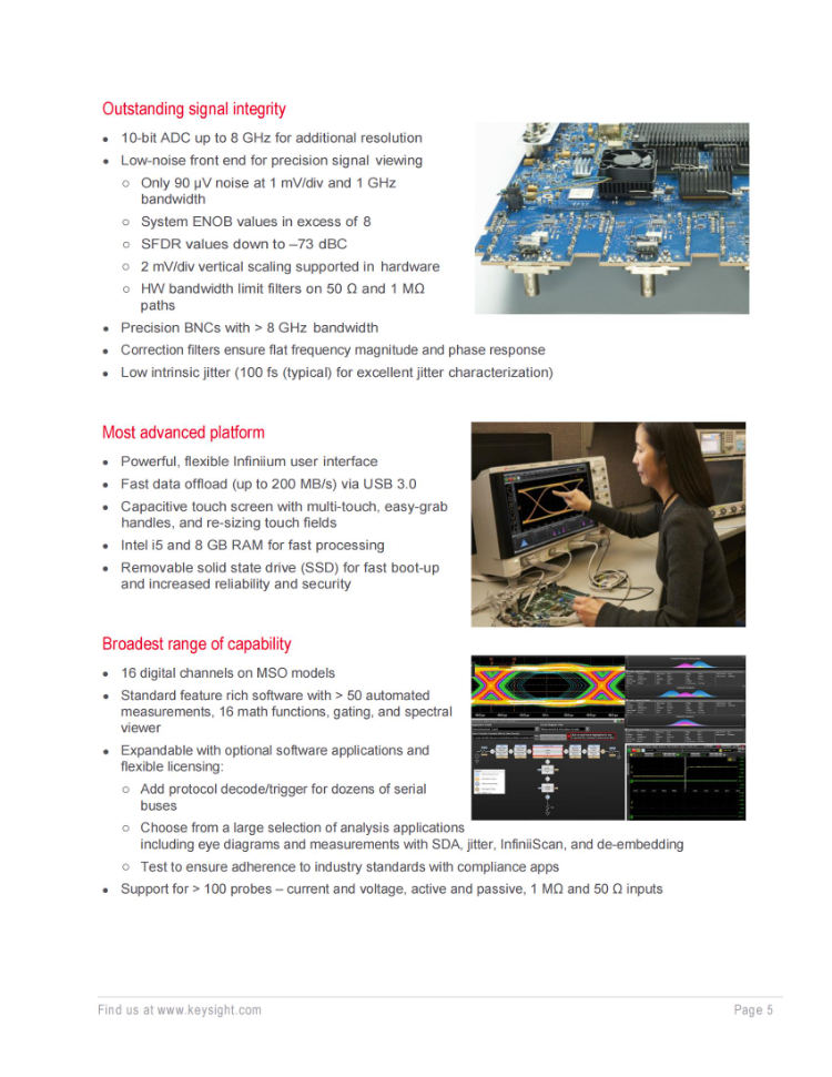 Msos604a 6 Ghz 4 Analog Plus 16 Digital Channels High-definition Agilent / Keysight Oscilloscope ...
