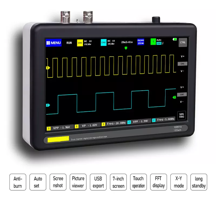Buy China Wholesale 1013d Digital Tablet Oscilloscope Dual Channel 100m ...