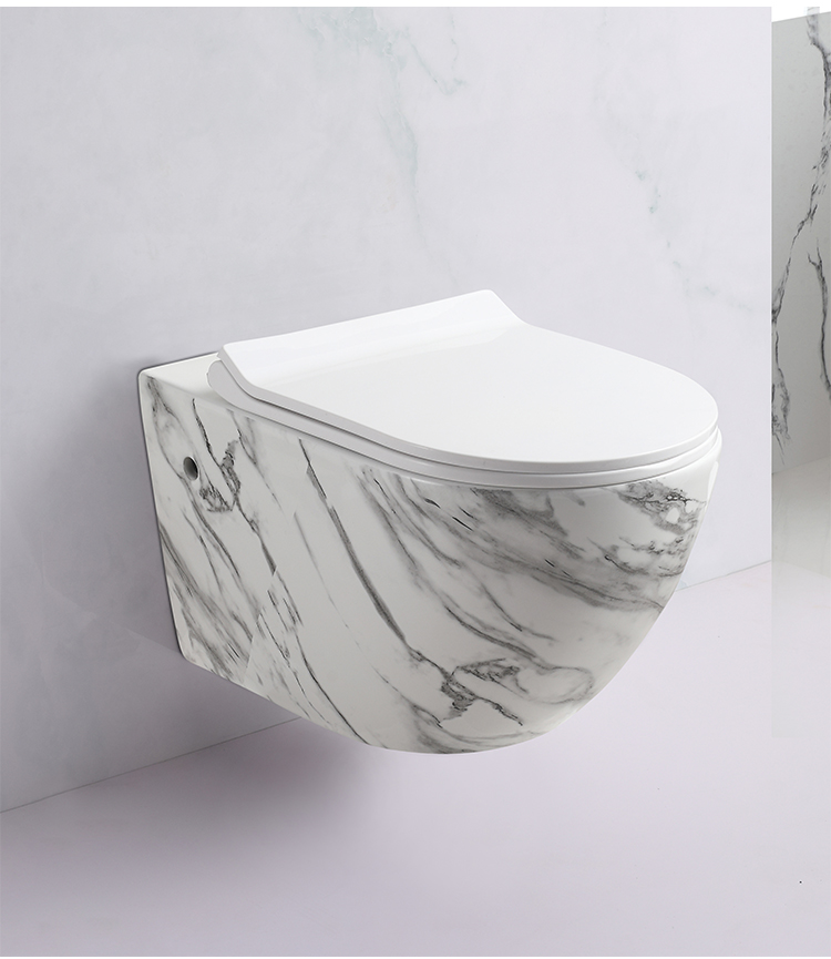 Buy China Wholesale Prefab P Trap Marble Color Ceramic Wall Hang Wc ...