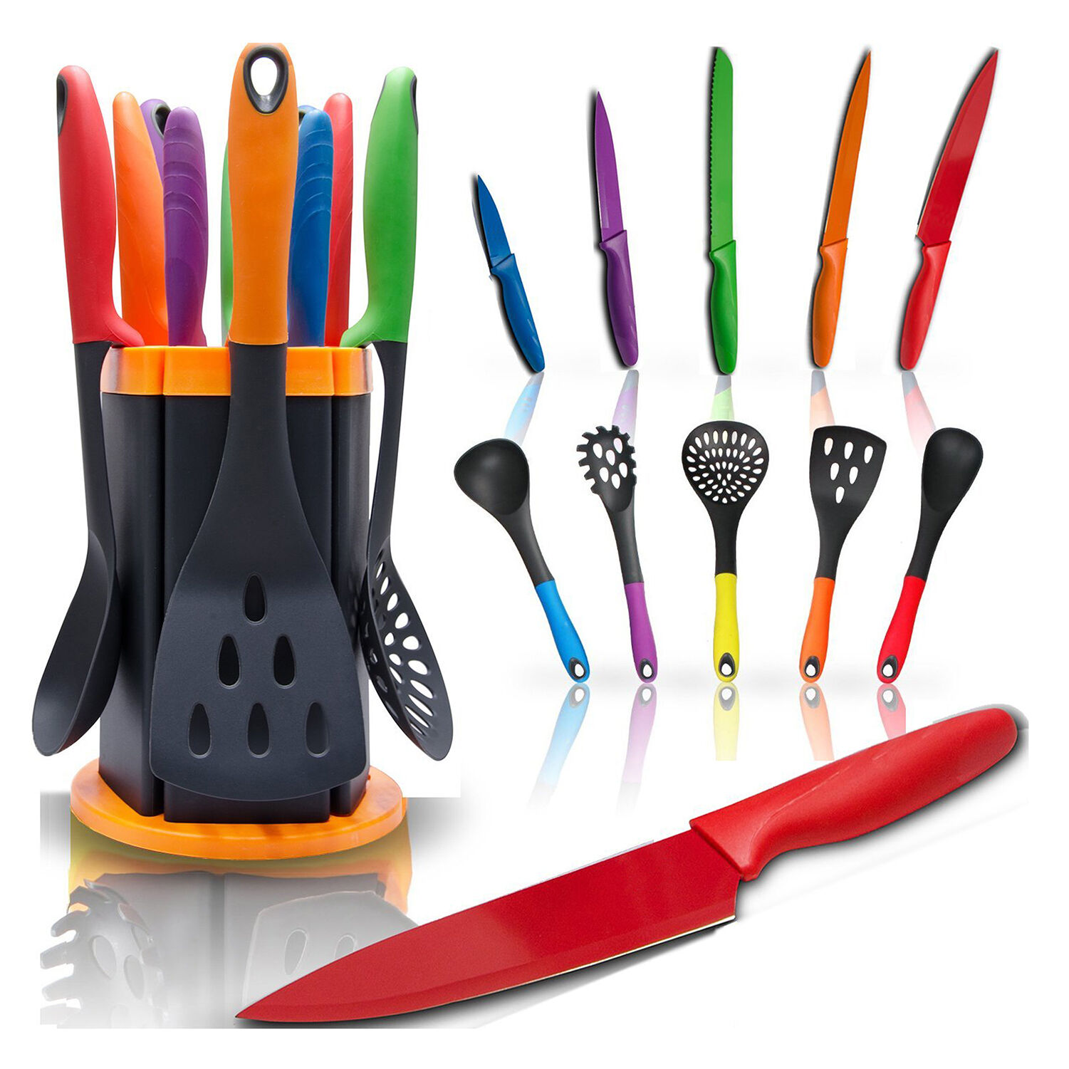 Silicone Cookware Set Knife & Kitchen Combo Set Straw Coloured Knife ...